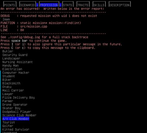 Menu Exception In Custom Character Creating After Saving And Exiting Previous Game · Issue