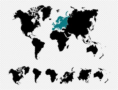 World Map Silhouette Vector Images And Graphics For Commercial Use