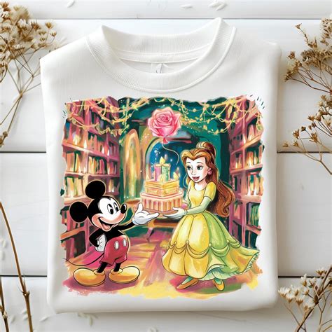 Mickey And Belle Png Bundle Fairy Tale Birthday Clipart Magical Cake