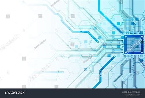 Cpu Concept Circuit Board Technology Abstract Stock Vector Royalty