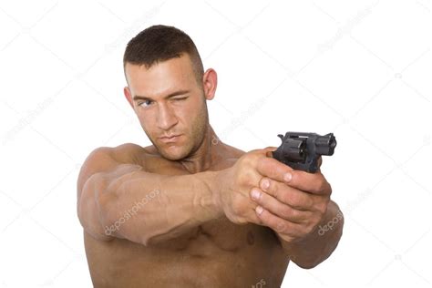 Man With Gun Stock Photo Image By Eskymaks