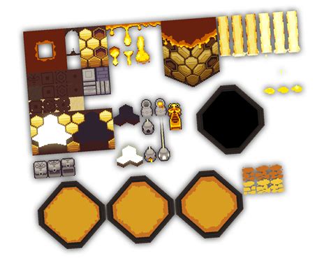 Raven Fantasy 2D PixelArt Tileset And Sprites Honey Bee By