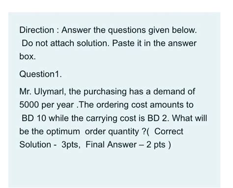Solved Direction Answer The Questions Given Below Do Not