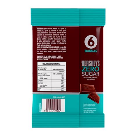 Hersheys Zero Sugar 6pack 17g