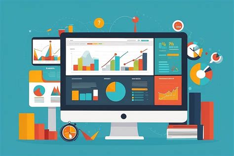 Flat Vector Illustration Of Web Analytics Information And Development Website Statistic