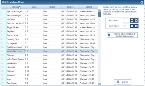 deleting multiple bets