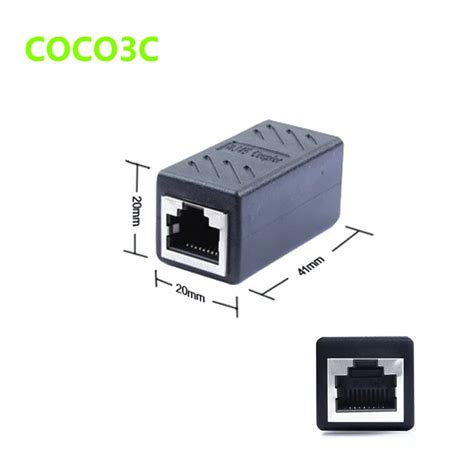 RJ Ethernet Network Net LAN Plug Cable Join Extension Adapter Female To Female Connector For