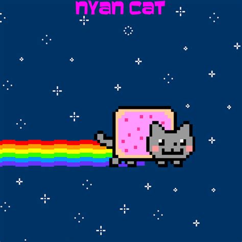 Nyan Cat Original The Original Flying Cat In Space Rainbow Stars