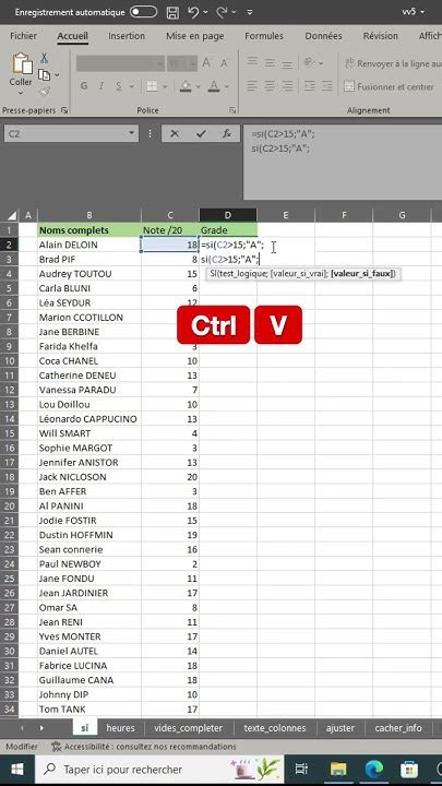 Maîtriser La Fonction Si Dans Excel Youtube