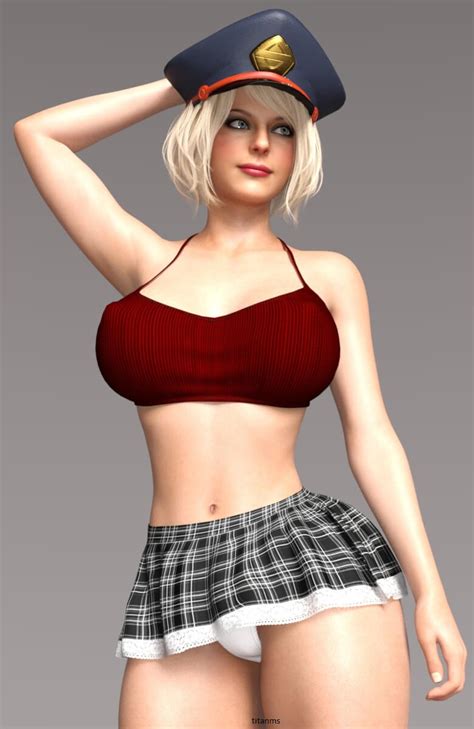 Ashley Graham Resident Evil 3d Render Digital Art By Titanms