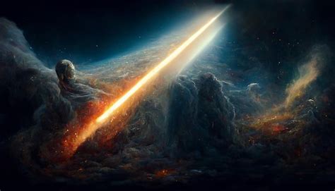 Premium Photo Celestial Being Shaped Entity In Space Galaxy Concept Art Illustration