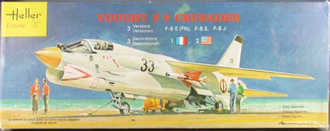 Heller N°259 Vought F8 Crusader 3 Décorations F 8e E Fn F 8e F 8jj 1 72 Neuf Boite