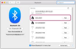 SRS XB12 Help Guide Connecting With A Computer Via A BLUETOOTH Connection Mac