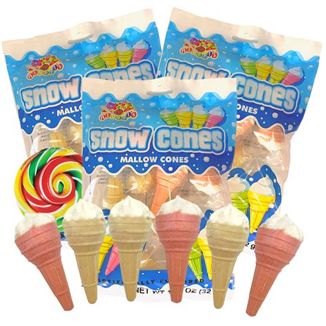 Sweetzo Mallow Cones Marshmallow Candy Fluffy