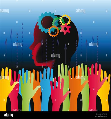 Human head with many gears, technology concept Stock Photo - Alamy