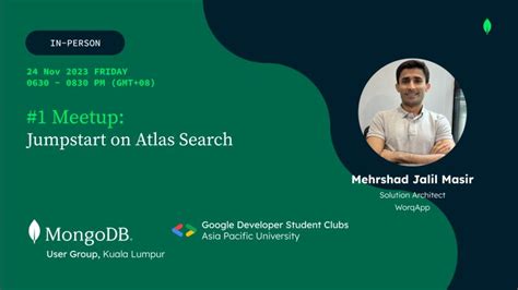 mongodb user group kl on linkedin 1mugklmeetup mongodbmeetup dataenthusiasts learngrowconnect