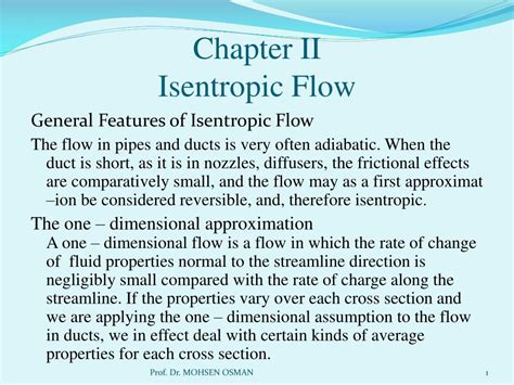 Ppt Chapter Ii Isentropic Flow Powerpoint Presentation Free Download Id 2744847