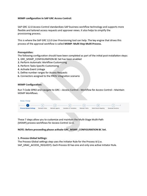 Msmp Configuration In Sap Grc Access Control Pdf Computing