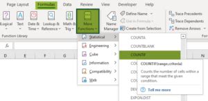 COUNTIF Excel Function Formula Examples How To Use