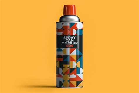 108 杀虫剂喷雾罐手喷漆包装设计样机模板v5 Spray Can Mockup 005 果觅网gooodme
