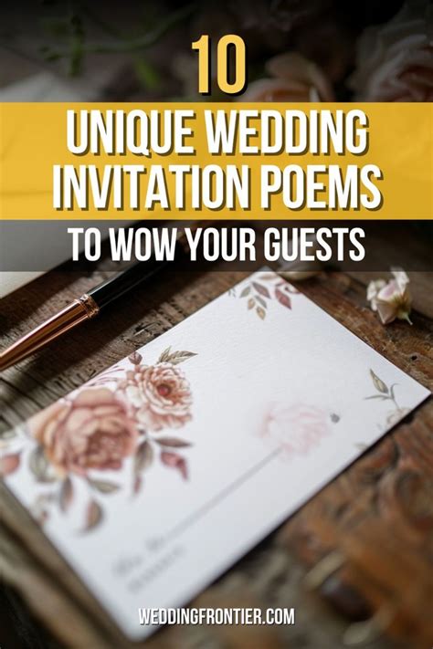 10 Unique Wedding Invitation Poems To Wow Your Guests Wedding