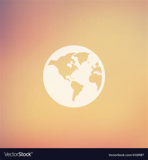 Globe In Flat Style Icon Royalty Free Vector Image