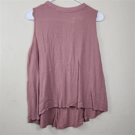 Ppla Tops Ppla Clothing Women Large Mauve Pink Sleeveless Swing Top