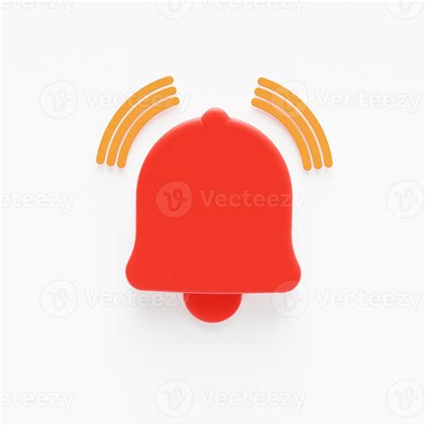Red Ringing Bell Icon Subscribe Notification Button Alarm Reminder
