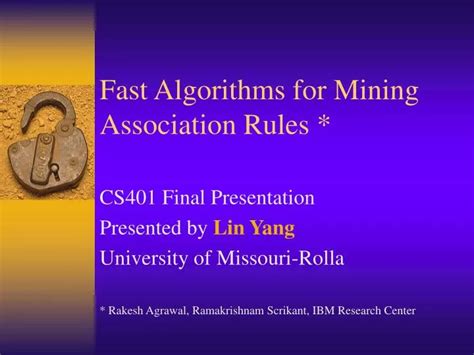 Ppt Fast Algorithms For Mining Association Rules Powerpoint