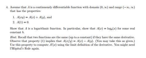 Solved Assume That A Is A Continuously Differentiable