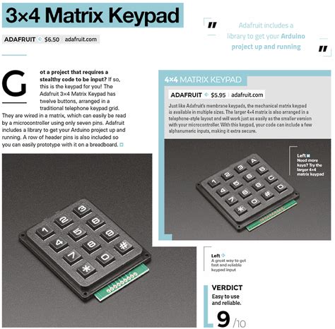 Issue 22 Hackspace Magazine Adafruit Matrix Keypads Adafruit