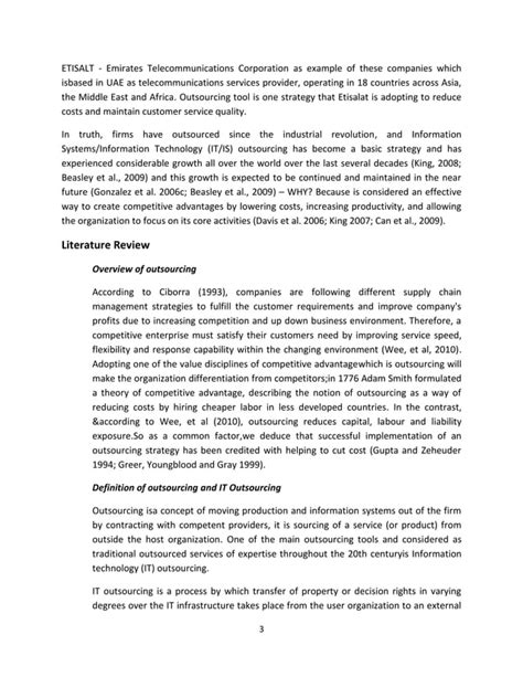 Yasser Al Mimar Etisalat And It Outsourcing Docx