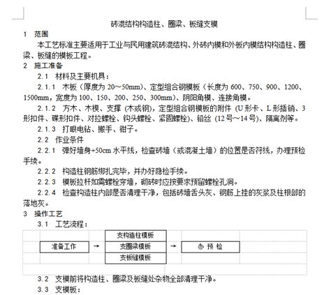 砖混结构构造柱圈梁板缝支模工艺 建筑设计资料分享 筑龙建筑设计论坛