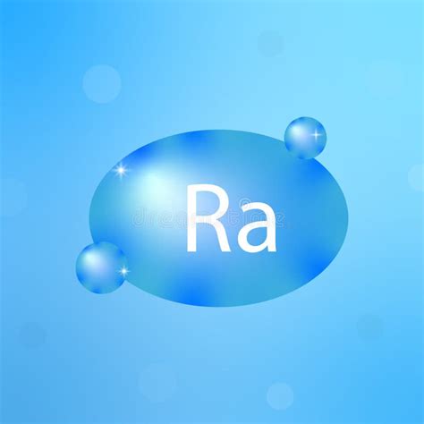 Icon With Blue Chemical Element Ra Education Concept Vector Illustration Stock Vector