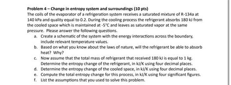 Solved Problem 4 Change In Entropy System And Surroundings Chegg Com