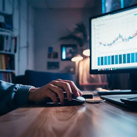 A Hand Hovering Over A Mouse Ready To Click In A Dimly Lit Workspace Premium Ai Generated Image