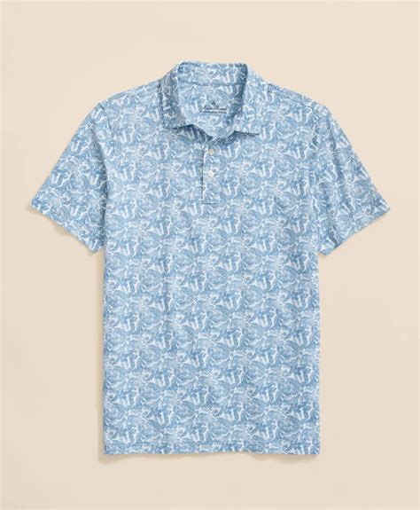 Mens Performance Series Hawaiian Print Polo Shirt Brooks Brothers