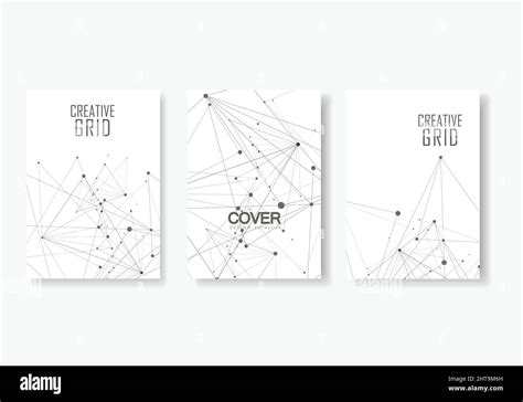 Abstract Polygonal Geometric Shape With Molecule Structure Style Connect Lines And Dots Cover