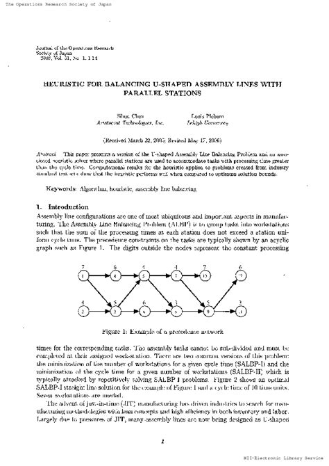 Pdf Heuristic For Balancing U Shaped Assembly Lines With Parallel