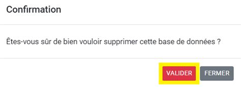 supprimer ma base de données mysql