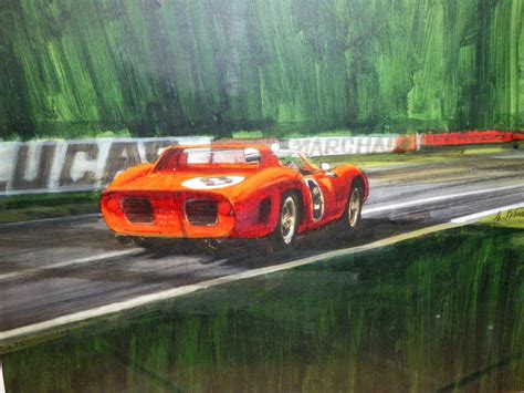 Thrift Store Find Inside Shadowbox Clock George Bartell Watercolor Pen And Ink Antiques Board