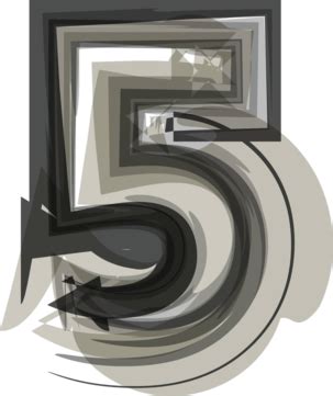 Abstract Number 5 Brushed Frame Vector Vector, Brushed, Frame, Vector ...