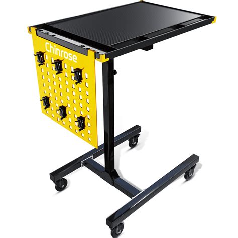 Mobile Work Table With Rolling Wheelsadjustable Height Workbench From