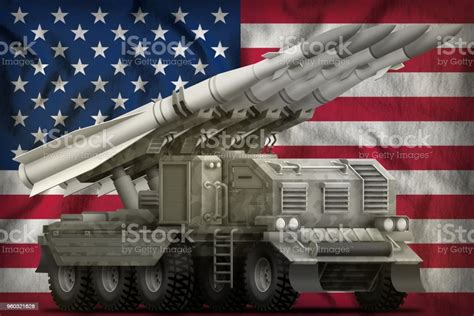 미국 국기 배경 도시 위장의 전술 단거리 탄도 미사일 3 차원 일러스트 레이 션 미국에 대한 스톡 사진 및 기타 이미지 미국 미사일 기 Istock