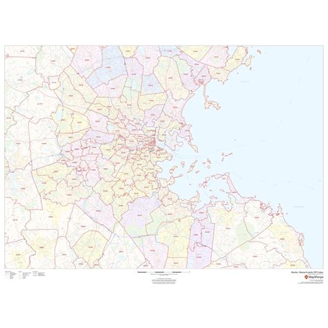 Massachusetts Zip Codes Map