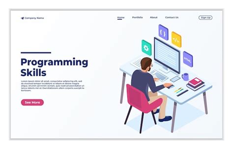 Premium Vector Modern Flat Design Isometric Concept Of Programming