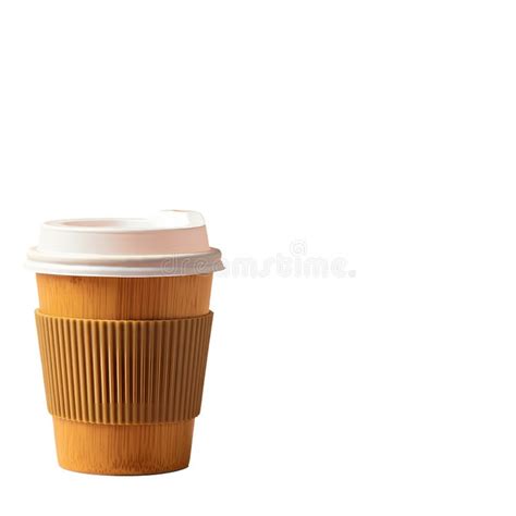 Eco Friendly Reusable Bamboo Coffee Cup With Ribbed Grip Design