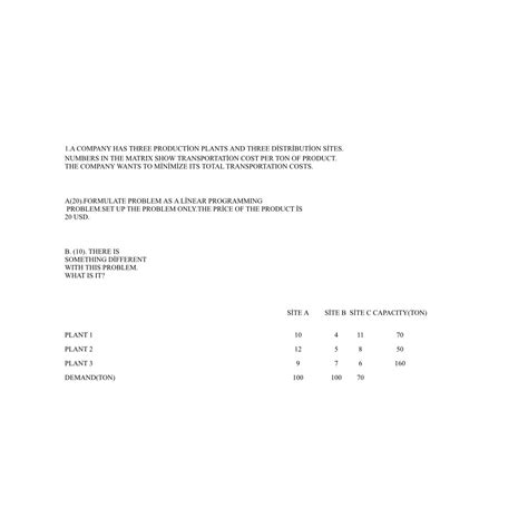 Solved A20formulate Problem As A Linear Programming