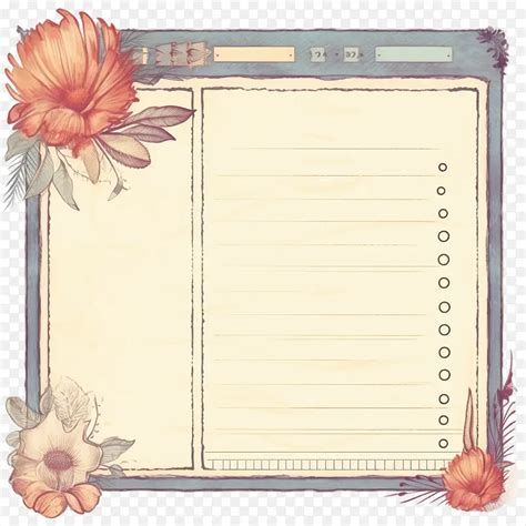 笔记模板 笔记模板水花复古日记png图片素材下载 图片编号11269600 Png素材网