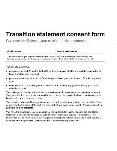 Free 10 Transition Statement Samples Services Sales Thesis